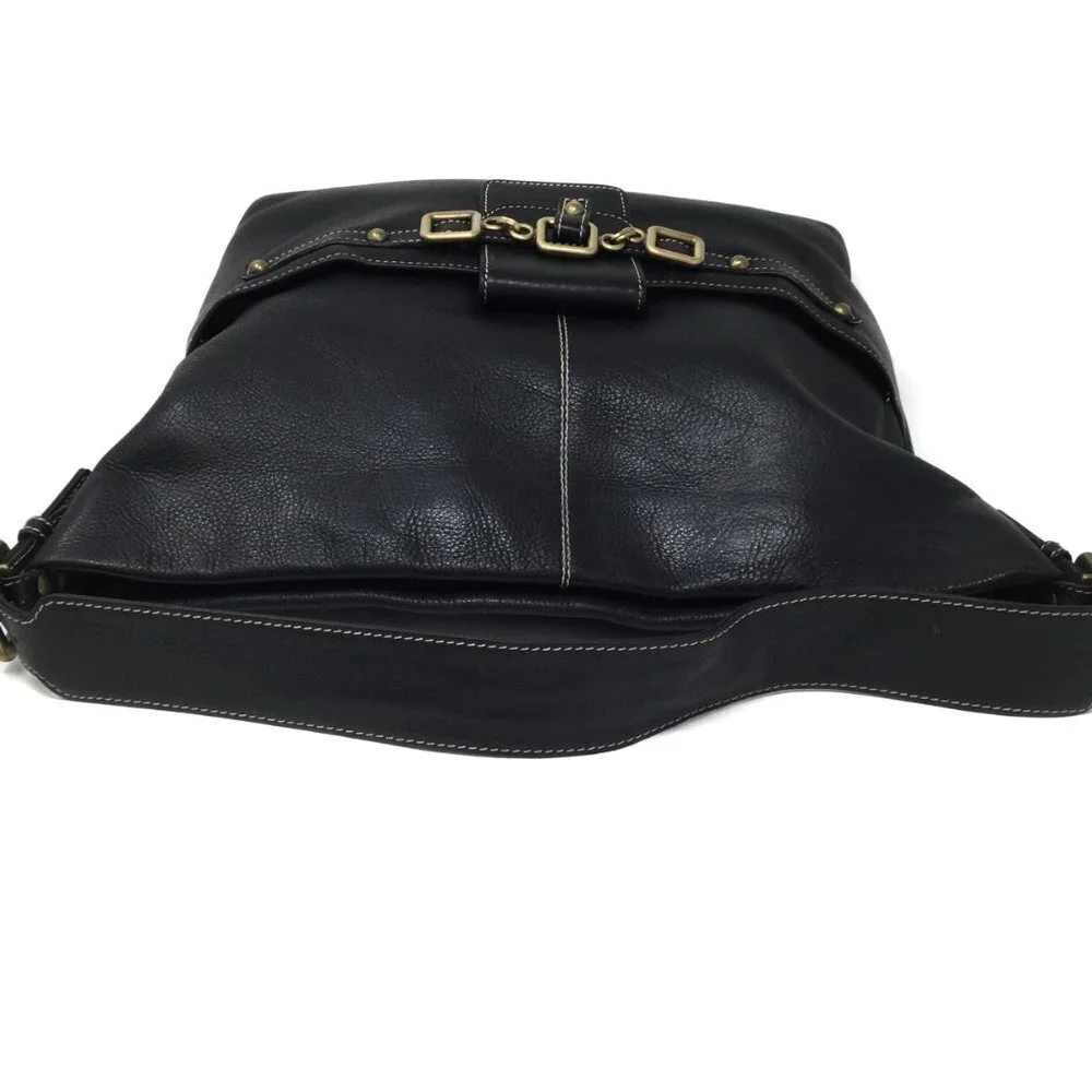 Carbotti | Bags | Carbotti Black Hobo Satchel Pebbled Leather Bag ...